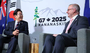 이 대통령, G7 계기 호주 총리와 정상회담…"APEC 성공 개최 협력"